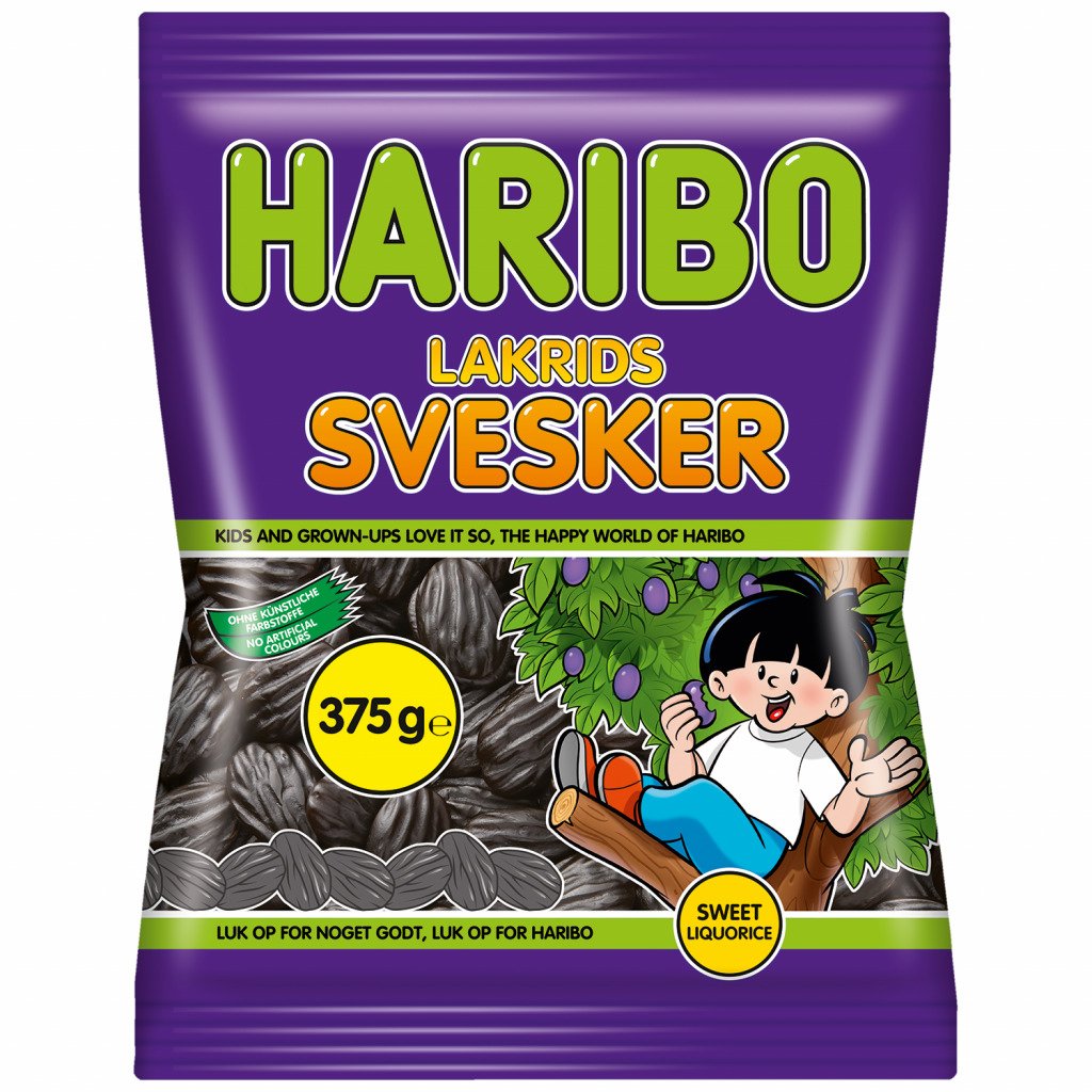 Haribo Lakrids Svesker 375 G - Karkkikauppa24.fi
