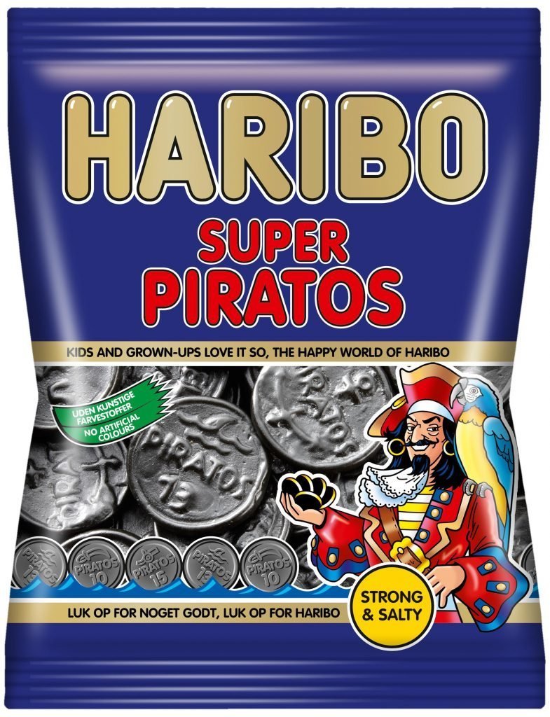 Haribo Super Piratos 135 G Salmiakkimerkkari - Karkkikauppa24.fi