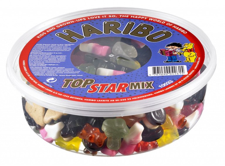 Haribo Top Star Mix 1kg - Karkkikauppa24.fi