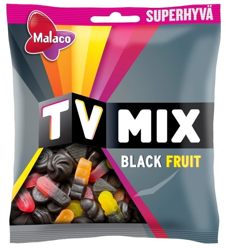 Malaco Tv Mix Black Fruit 325 G Makeissekoitus - Karkkikauppa24.fi